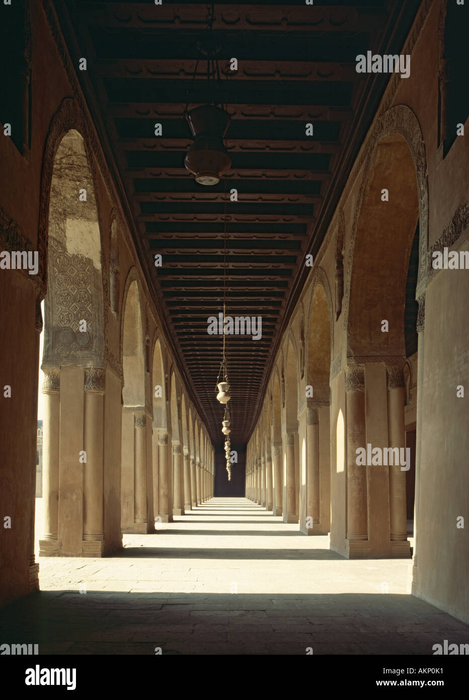 arcade in Mosque of Ibn Tulun, Cairo, Egypt Stock Photo - Alamy