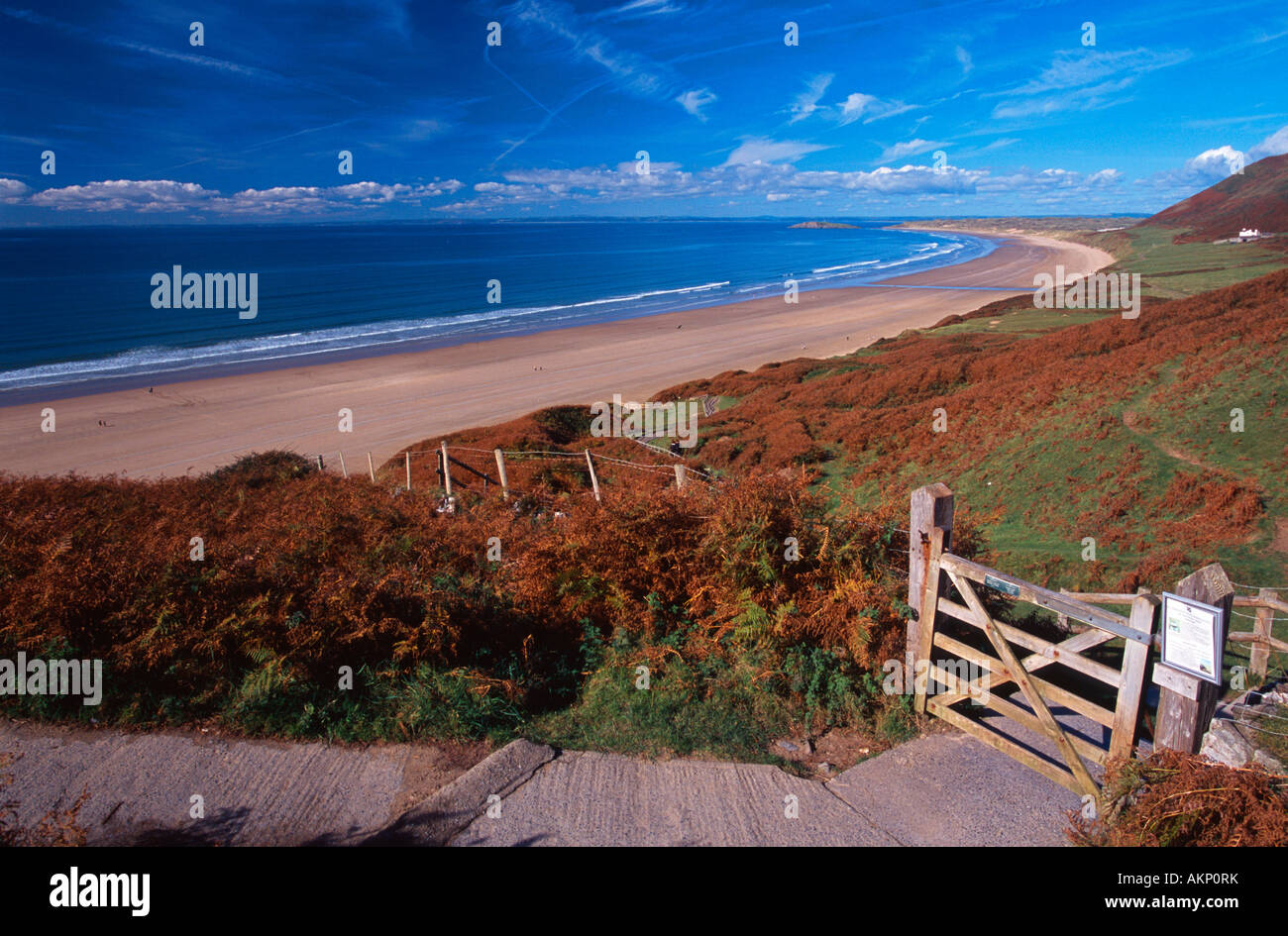 Swansea on the Gower Peninsula South Wales Great Britain UK Stock Photo ...