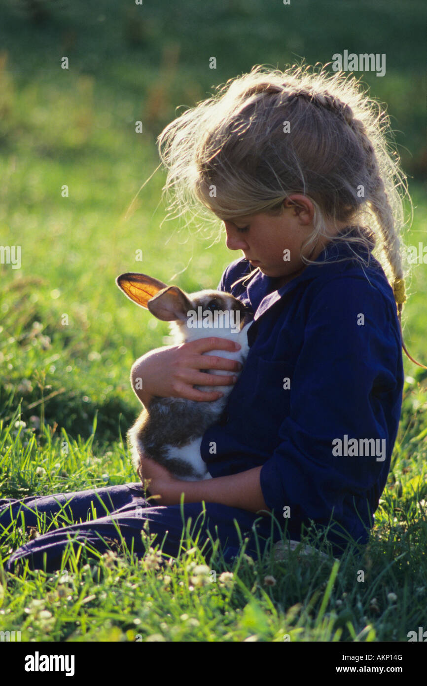 Looking after pet rabbits hi-res stock photography and images - Alamy