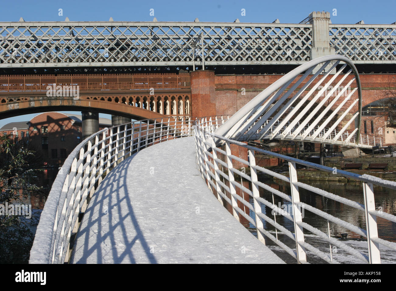 Merchants Bridge Castlefield Manchester UK Stock Photo - Alamy