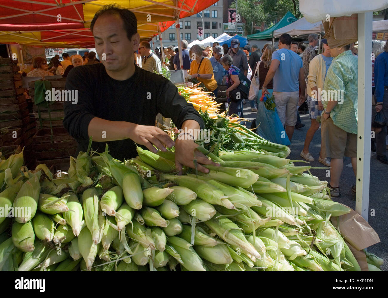 Fruit and vegetable market at Union Square New York City Stock Photo ...