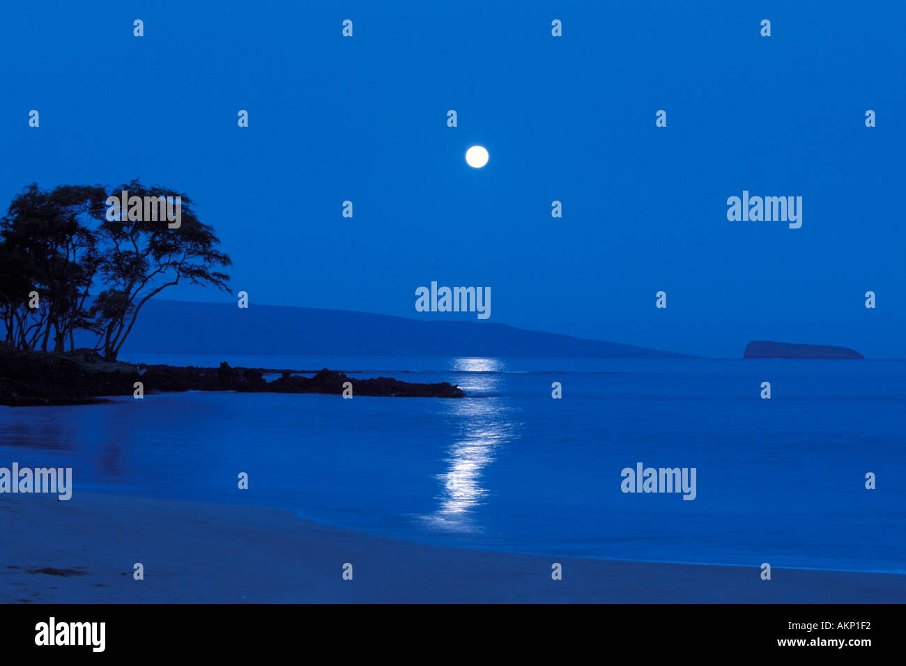 Maui moonlight hi-res stock photography and images - Alamy