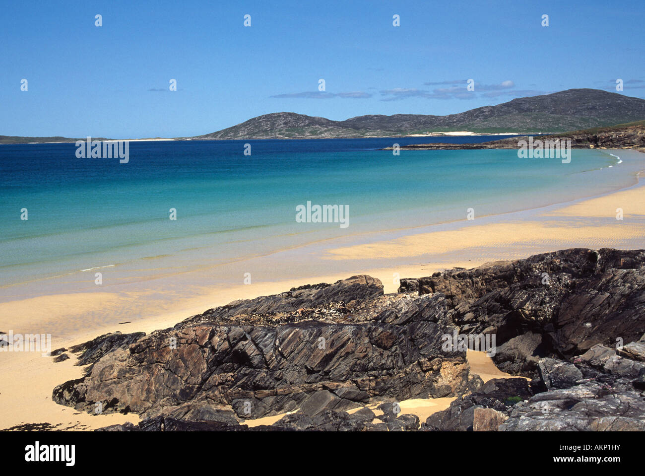 horgabost beach isle of harris mountains western isles outer hebrides ...