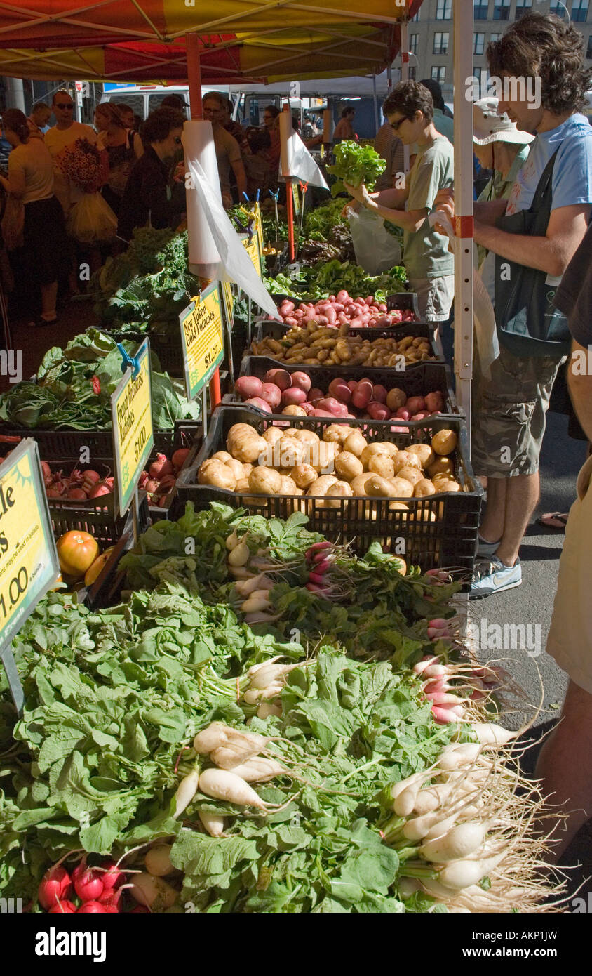 Fruit and vegetable market at Union Square New York City Stock Photo ...