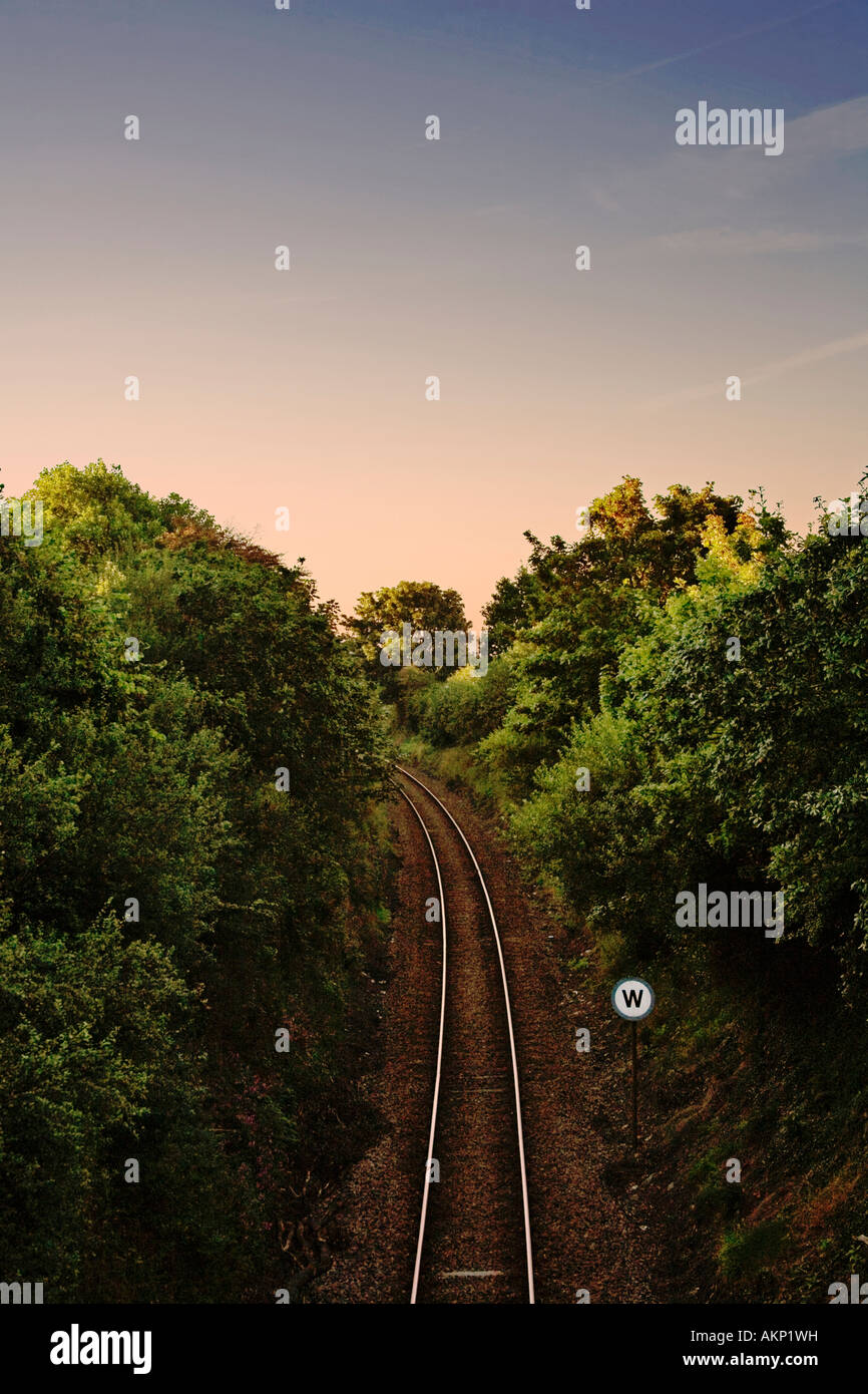 Railway tracks line hi-res stock photography and images - Alamy