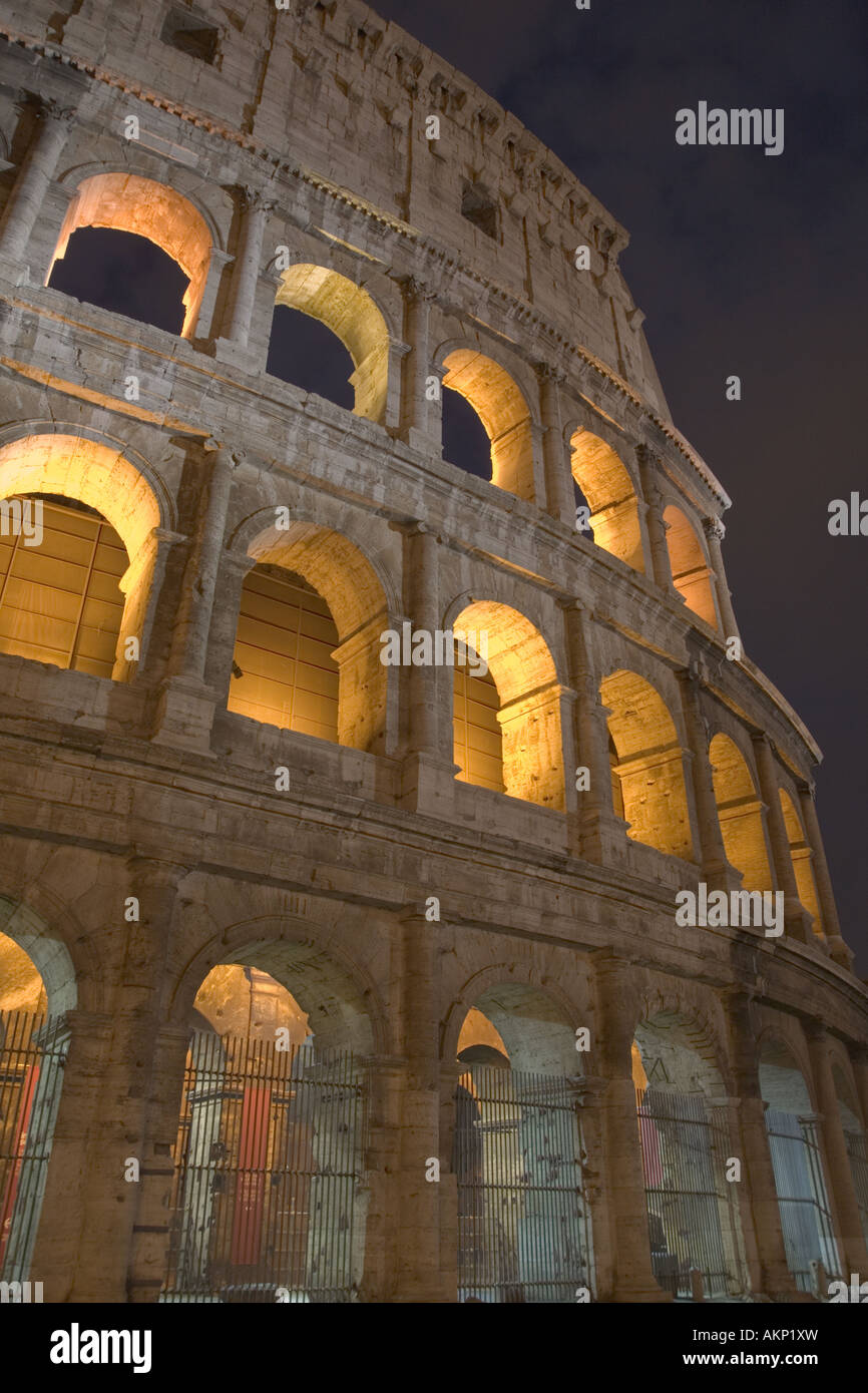 Colosseum in Rome at night Stock Photo - Alamy