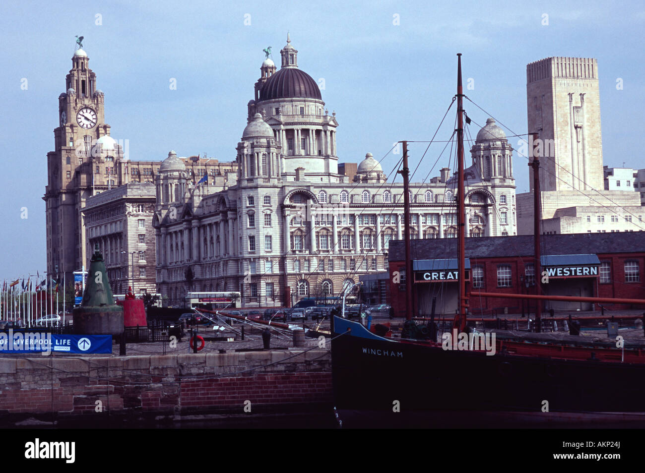 royal liver cunard building liverpool city centre england uk gb Stock ...