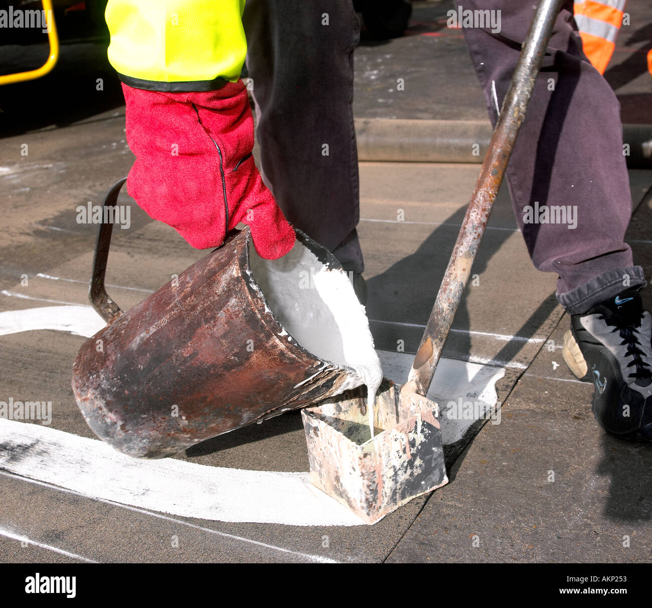 Road sign painting training Stock Photo - Alamy