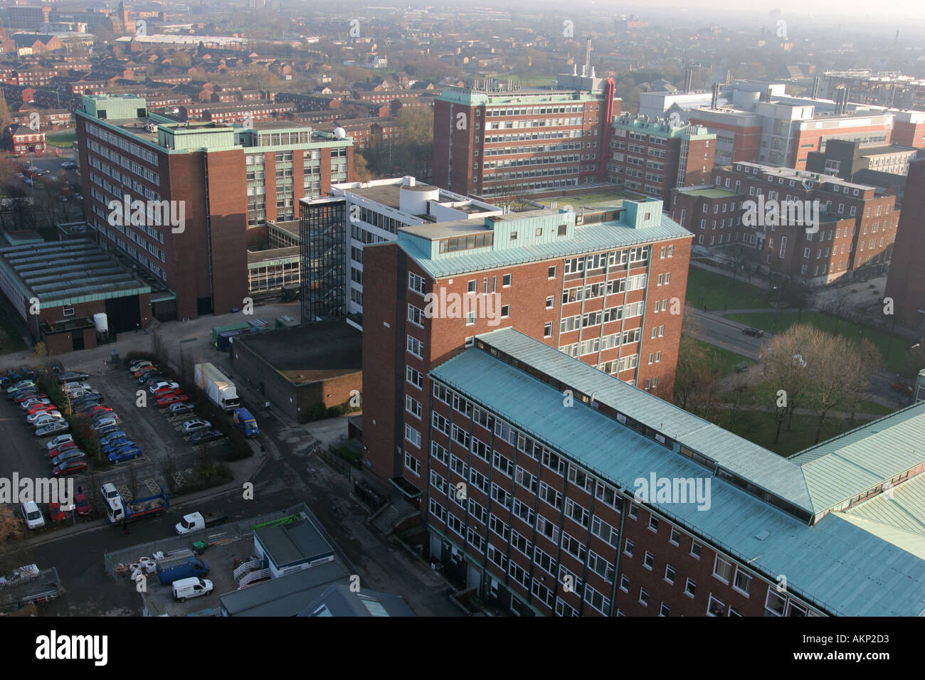 Aerial view of buildings around Brunswick Street University of ...