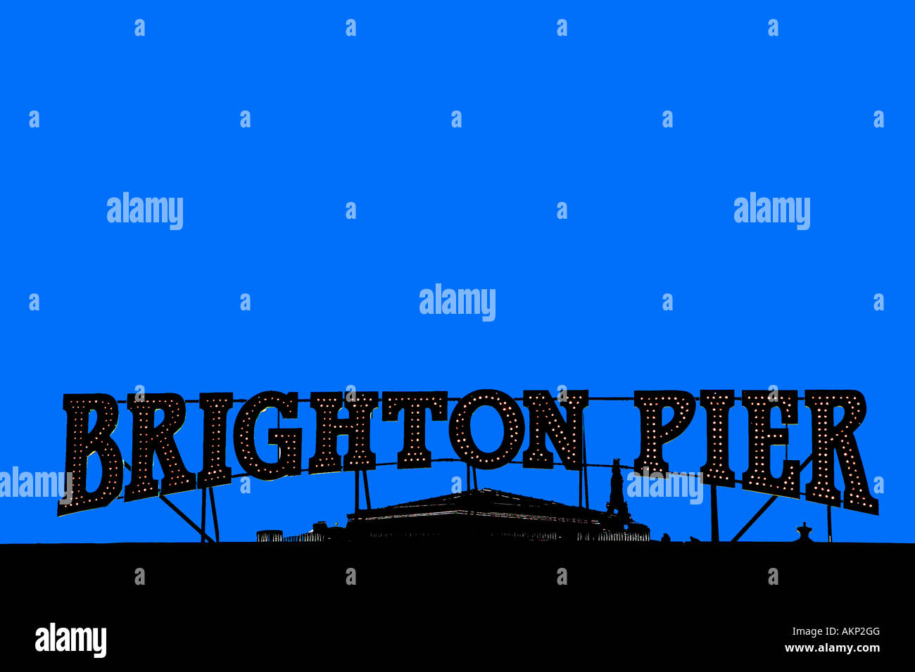 Brighton Pier Illustration Stock Photo - Alamy