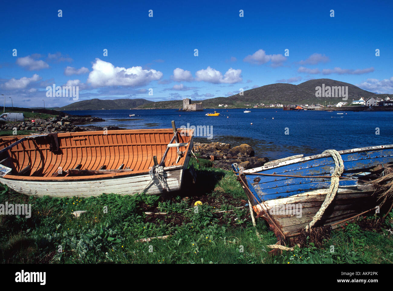 castlebay isle of barra western isles outer hebrides scotland uk gb ...