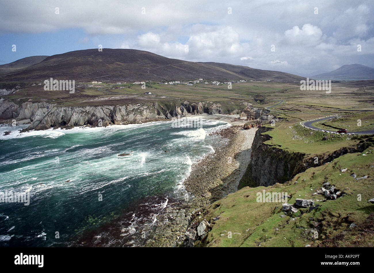 rough atlantic seas off achill island atlantic drive view towards ...