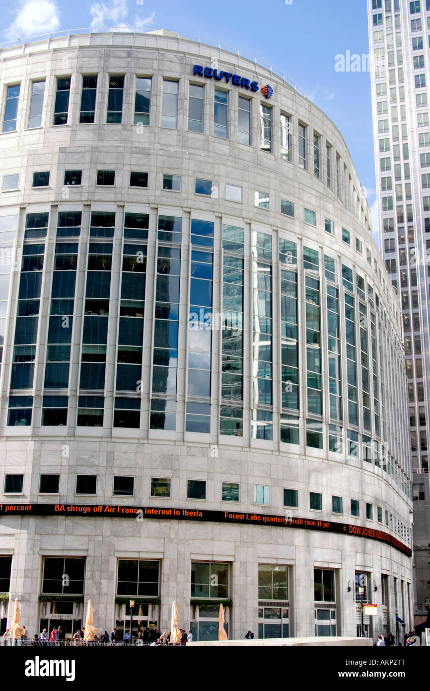 Reuters headquarters at One Canada Square, Canary Wharf, London Stock ...