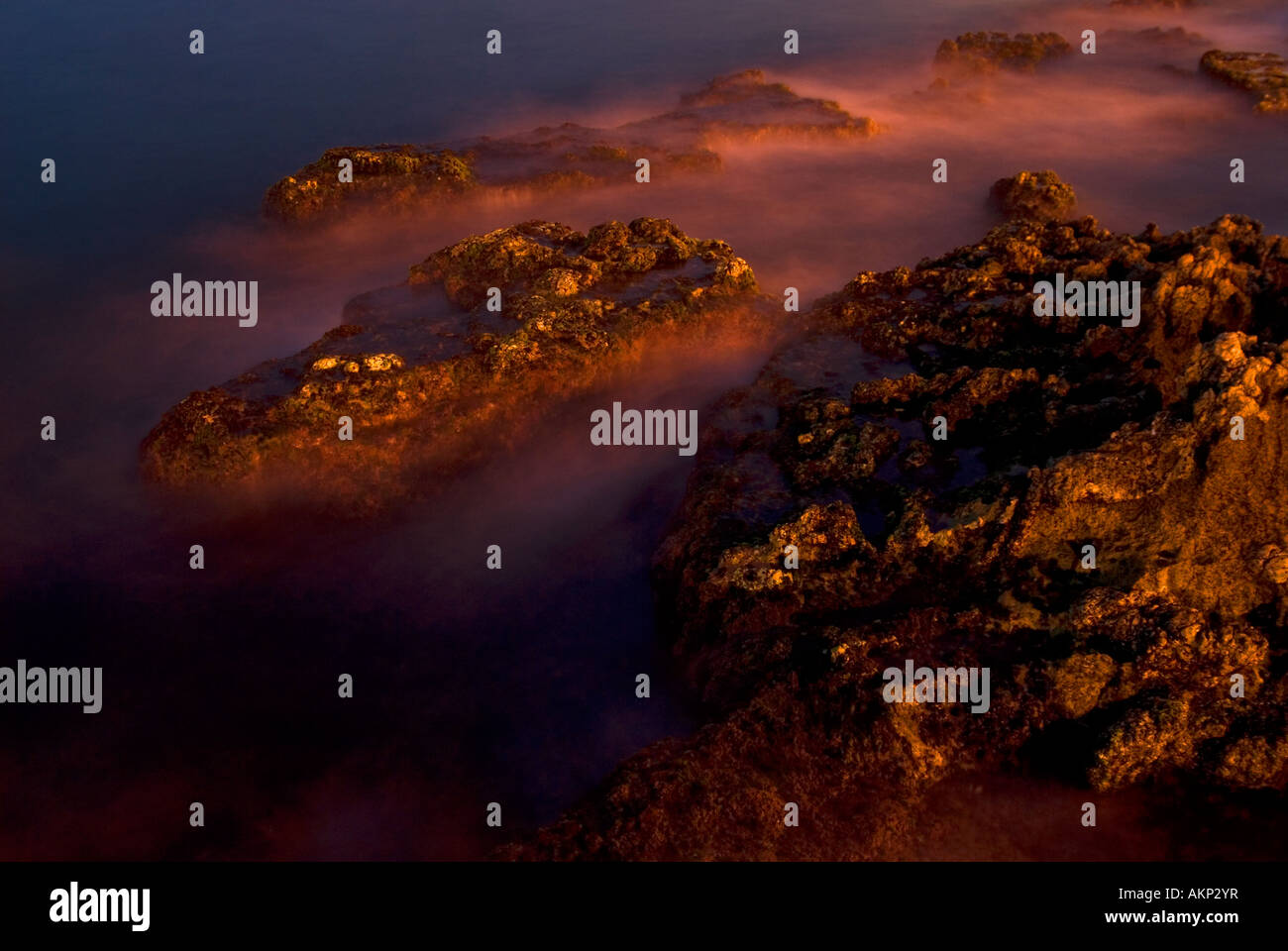 sea at night Stock Photo - Alamy