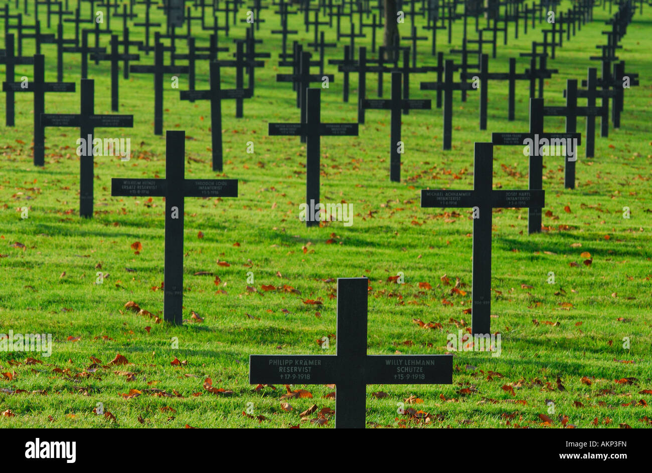 German war graves, World War One cemetery, France Stock Photo - Alamy