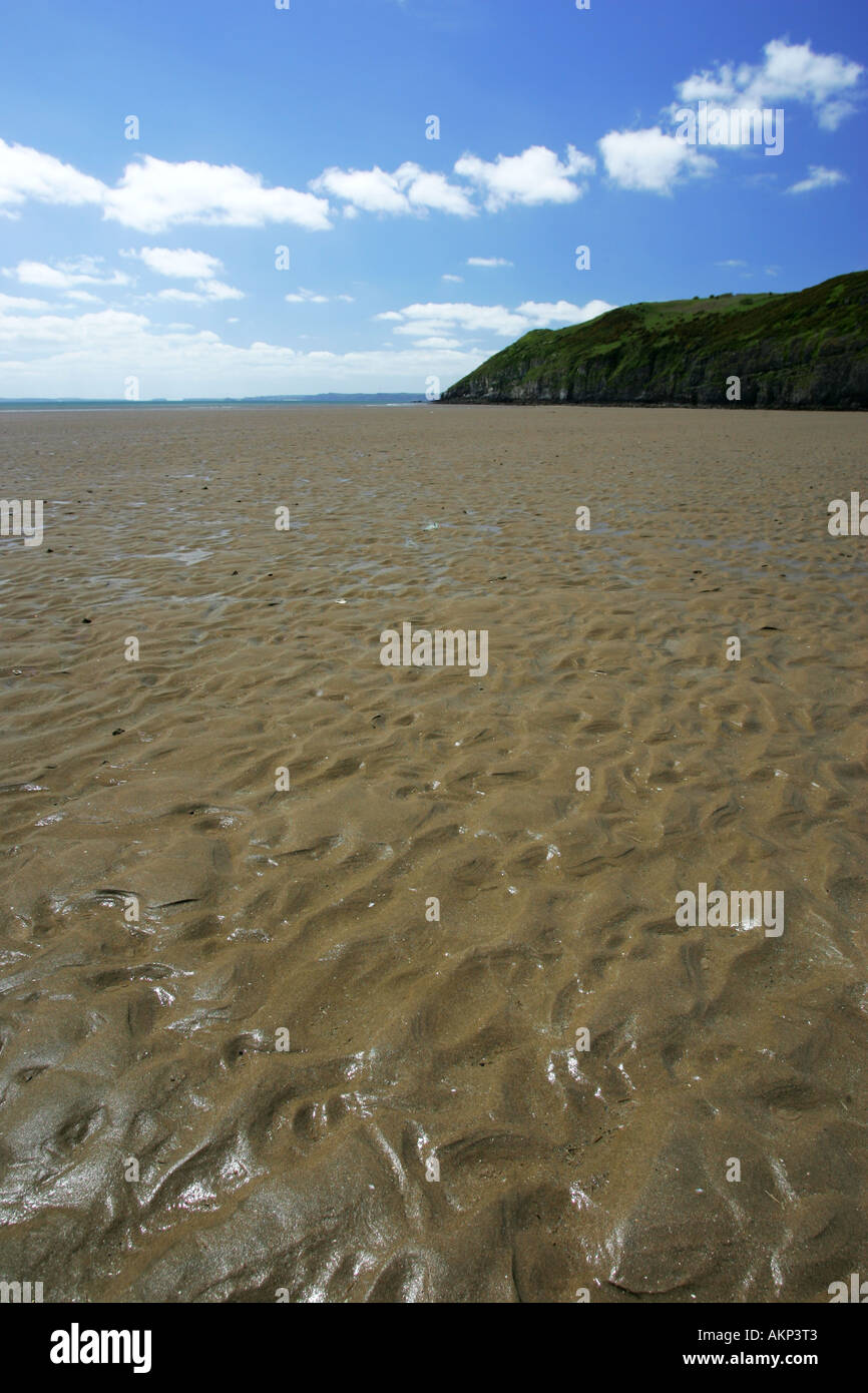 Beautiful Pendine sands on the Pembrokeshire West Wales coast UK ...