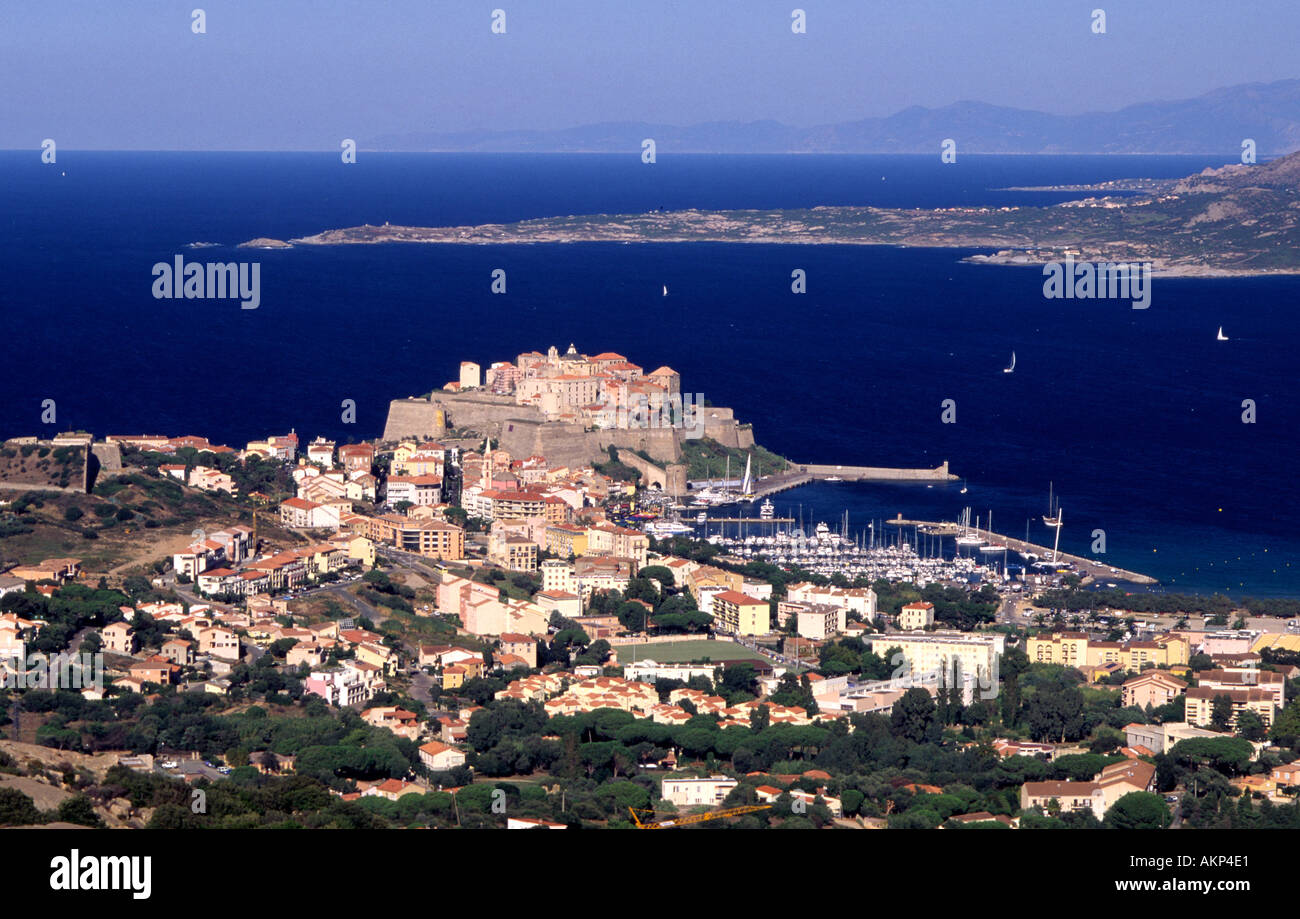 Calvi and the Bay of Calvi Stock Photo - Alamy