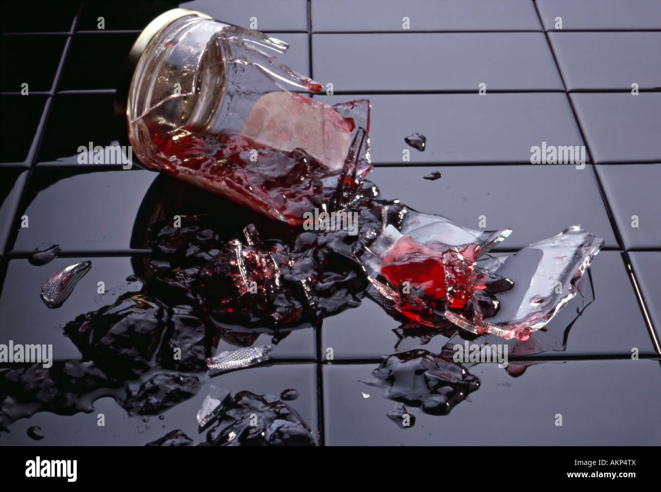 Broken jam jar on black hi-res stock photography and images - Alamy