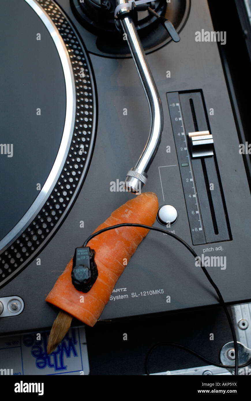 A carrot instrument ready for a performance by the Vienna Vegetable ...