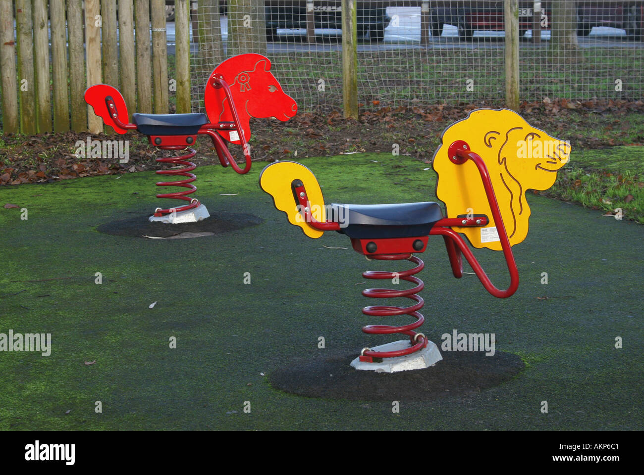 Rides in childrens play area Stock Photo - Alamy
