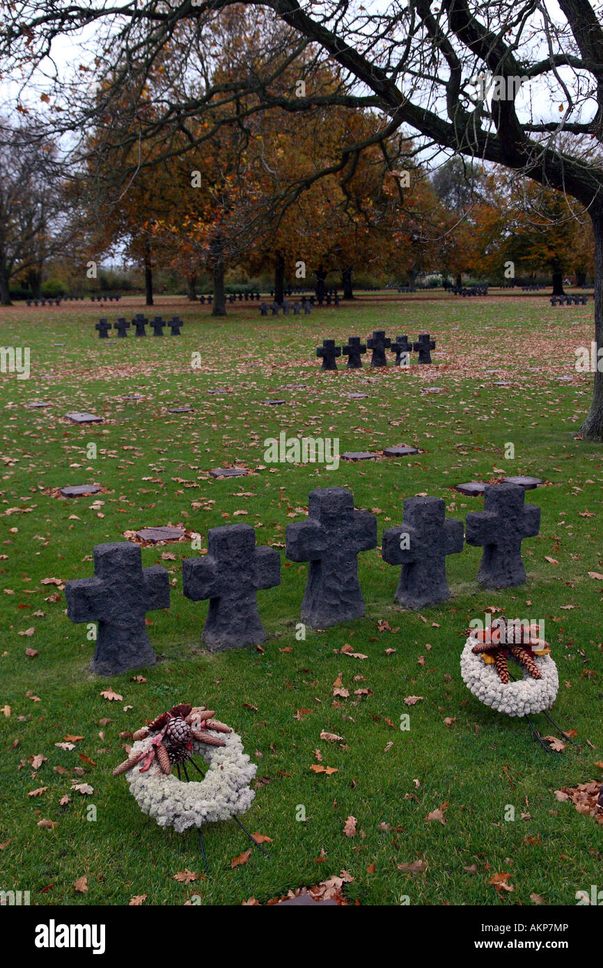 A World War Two cemetery for German soldiers in Normandy, northern ...