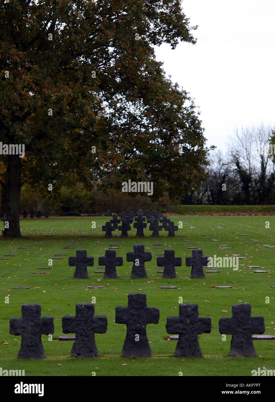 A World War Two cemetery for German soldiers in Normandy, northern ...