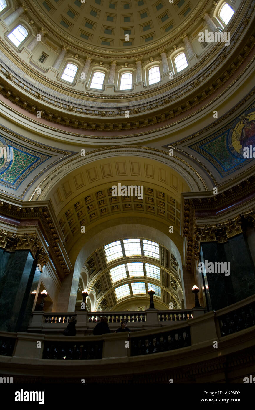 Interior of rotunda inside the capitol building Madison, Wisconsin ...