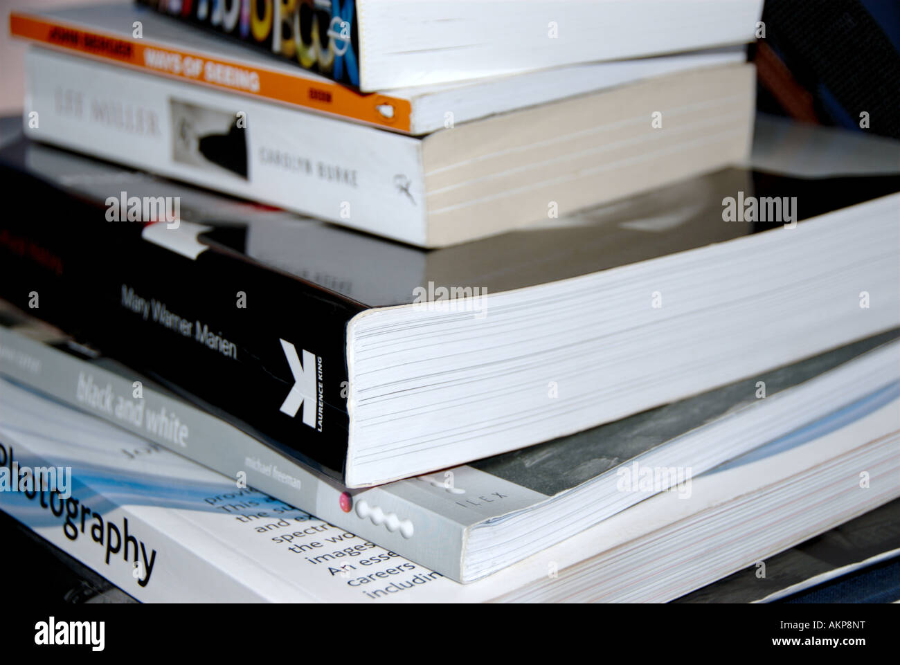 Stack of photography books Stock Photo - Alamy