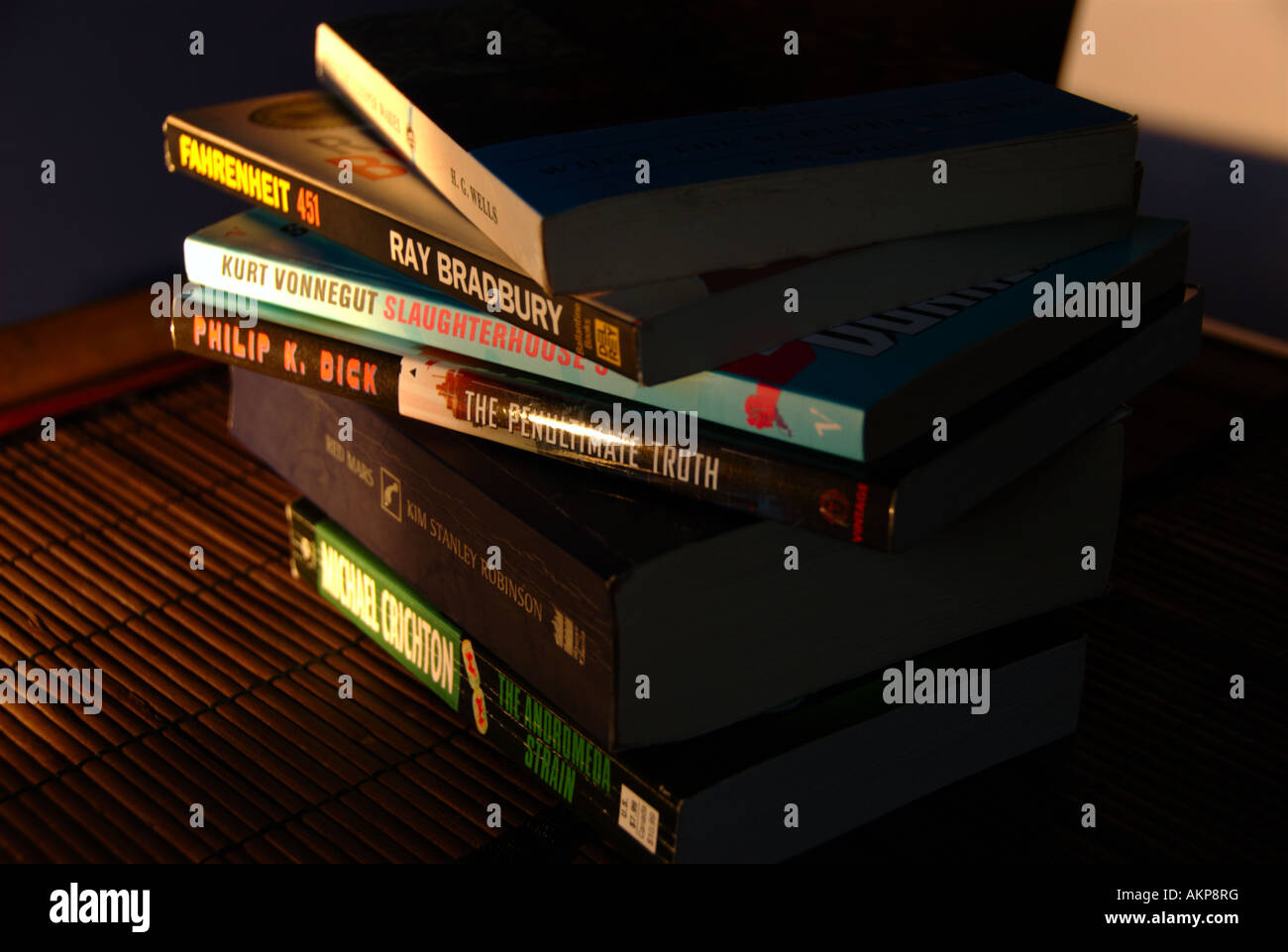 Stack of classic SciFi novels Stock Photo - Alamy