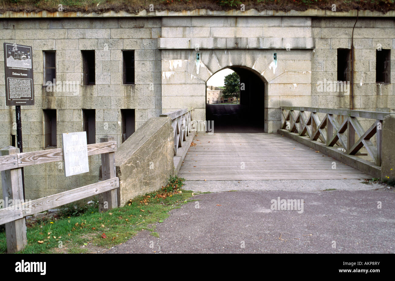 Civil War era Fort Warren on Georges Island in Boston Harbor Stock ...