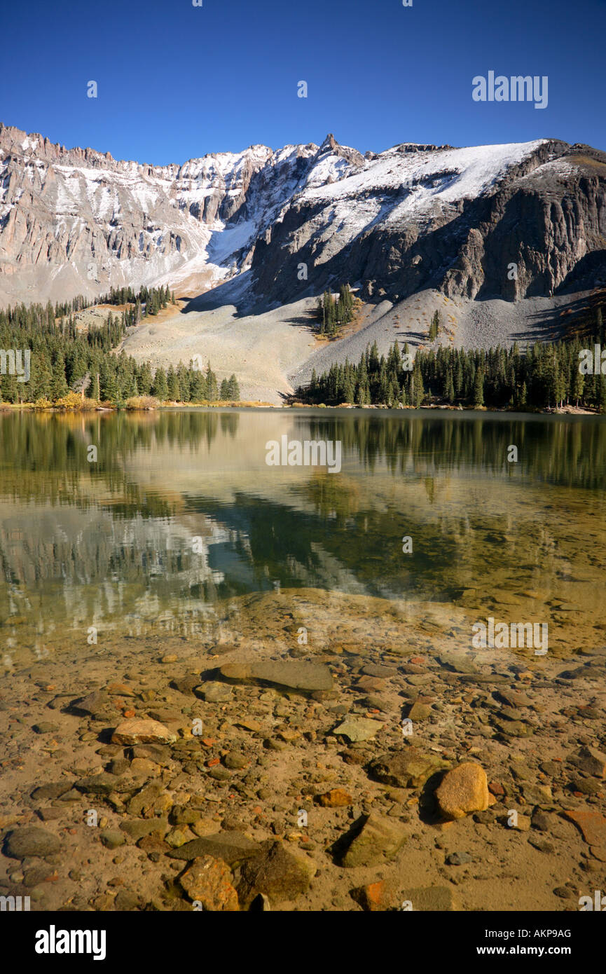 The crystal clear waters of Alta Lakes, Colorado Stock Photo - Alamy