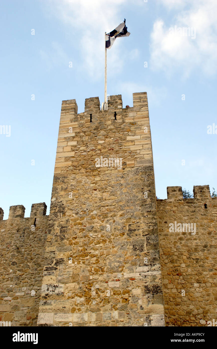 Castelo Sao George - St. George Castle, Lisbon, Portugal Stock Photo ...