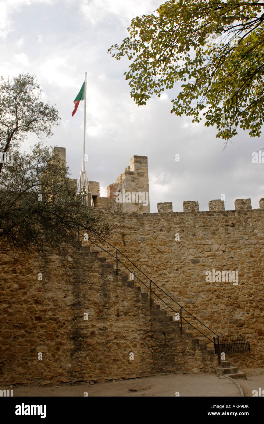 Castelo Sao George - St. George Castle, Lisbon, Portugal Stock Photo ...