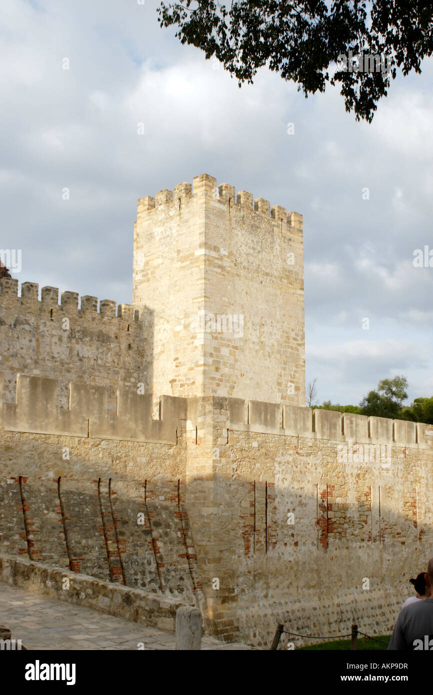 Castelo Sao George - St. George Castle, Lisbon, Portugal Stock Photo ...