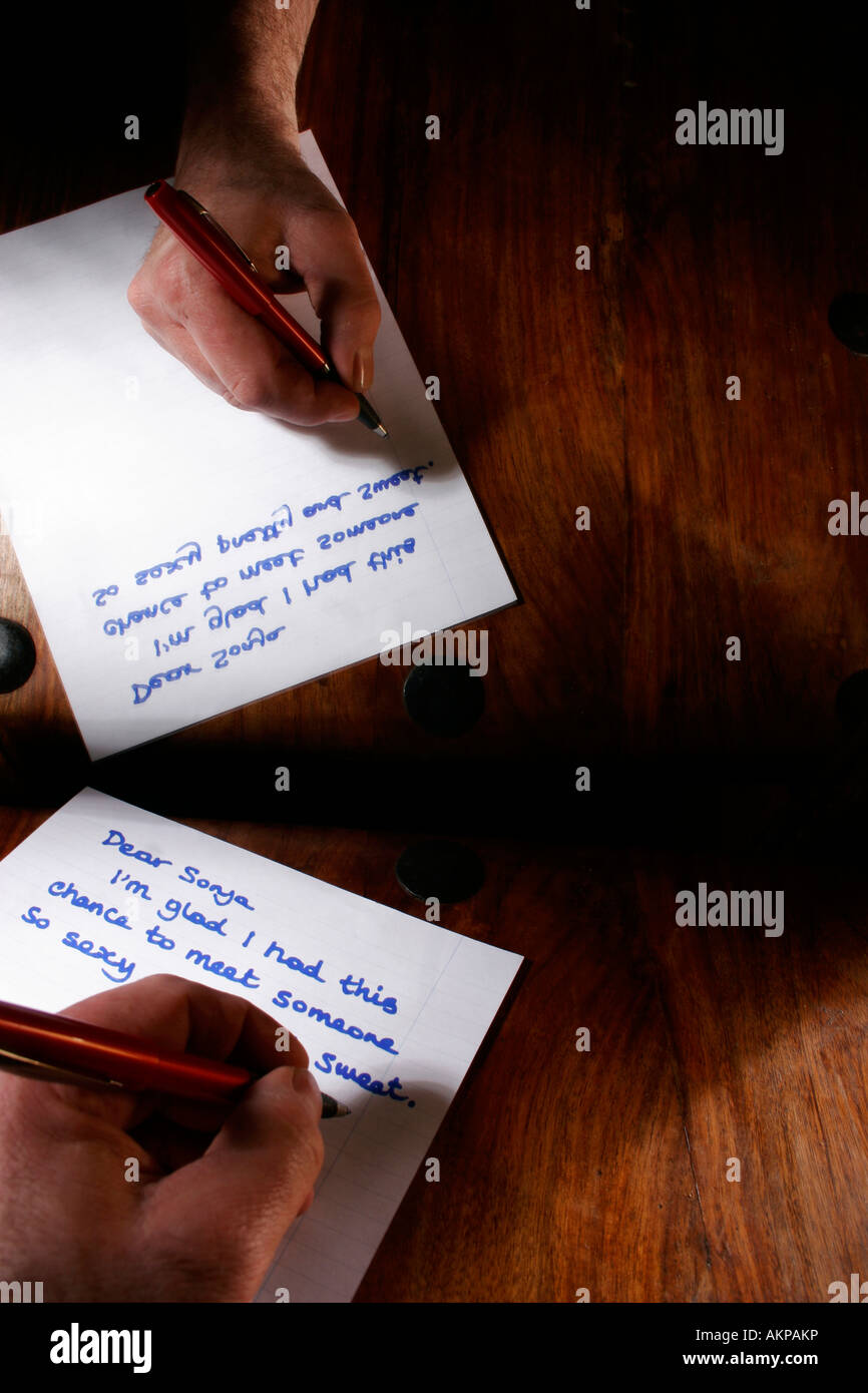 Mirror writing letter hi-res stock photography and images - Alamy
