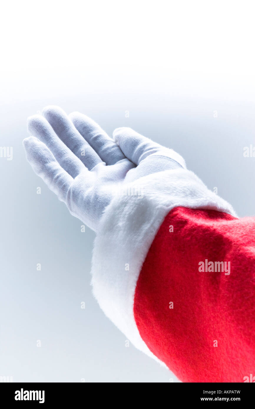 Hand of Santa Claus Stock Photo - Alamy