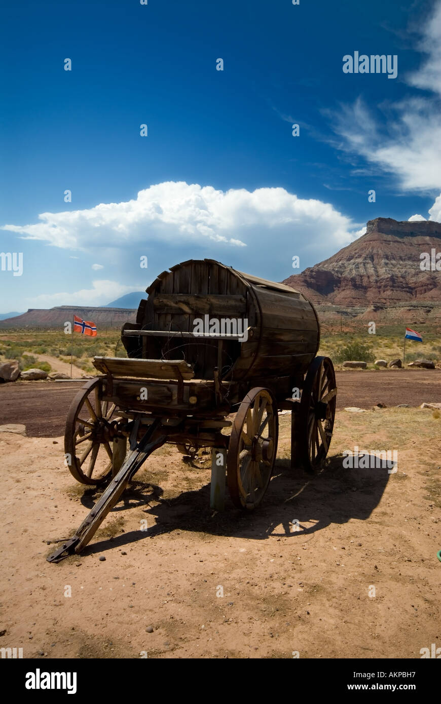 Old west water wagon Stock Photo - Alamy