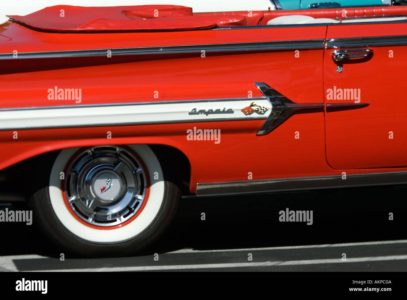 Classic red automobile Stock Photo - Alamy
