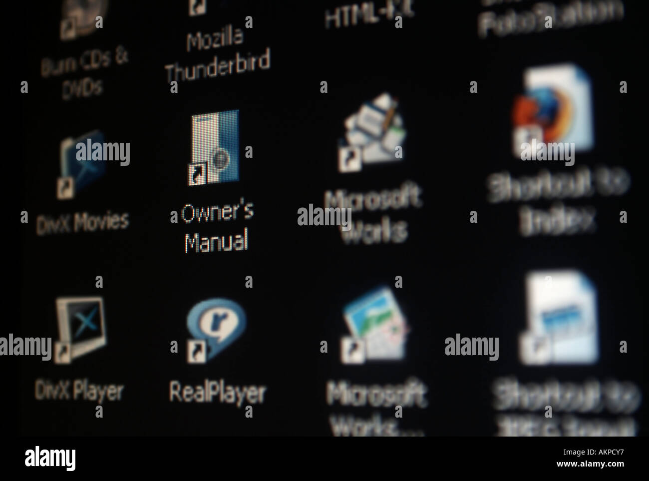 An icon on the desktop of a computer running windows points to the ...