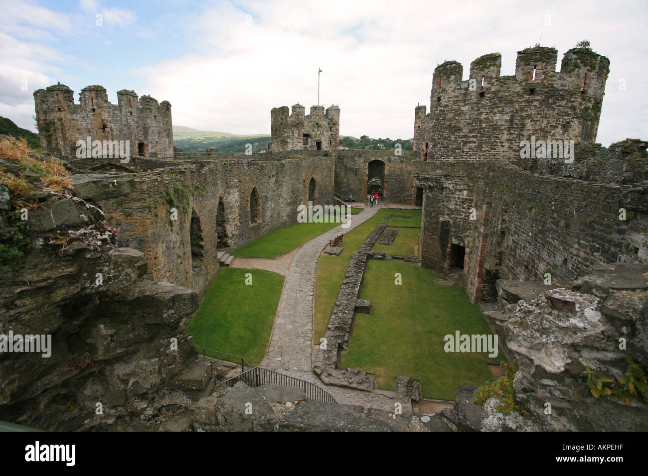 Conwy Castle Aerial View