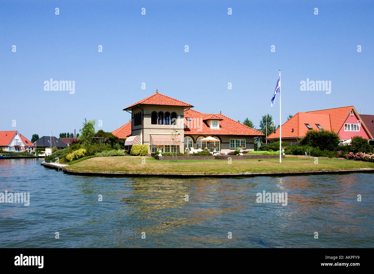 Modern villa Franeker Friesland Fryslan Netherlands Stock Photo - Alamy