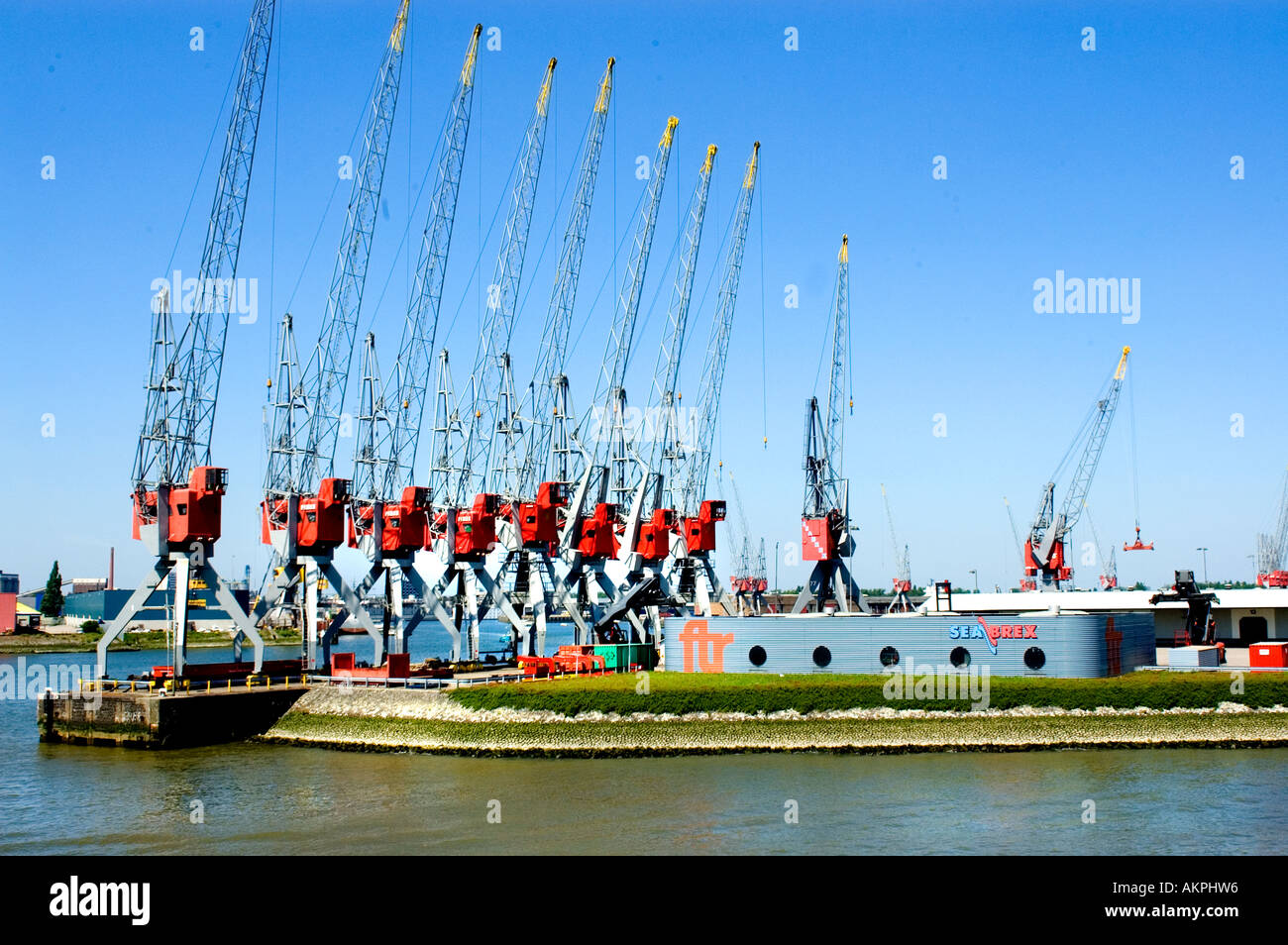 Rotterdam netherlands port harbour dutch holland container containers ...
