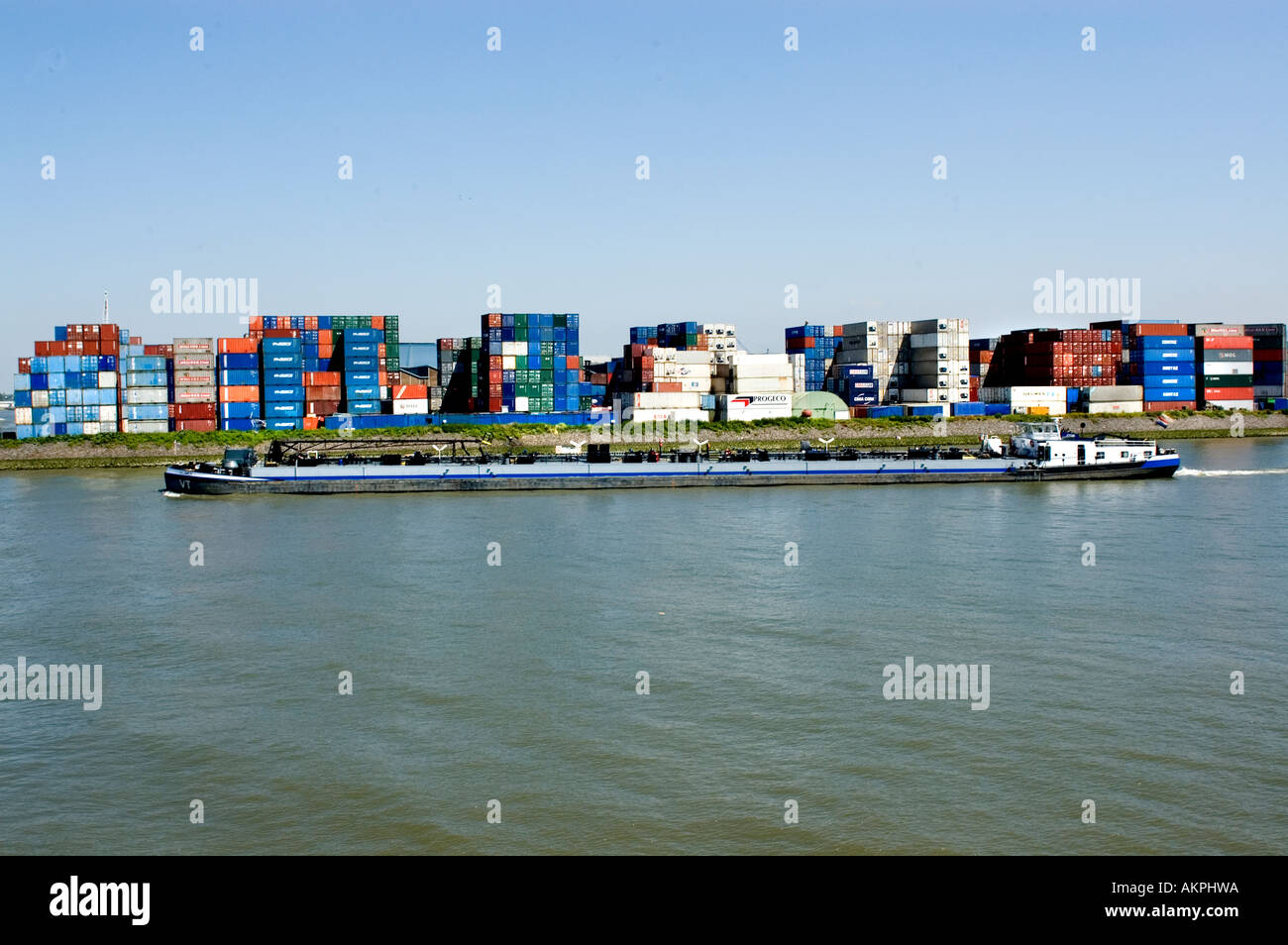 Rotterdam netherlands port harbour dutch holland container containers ...