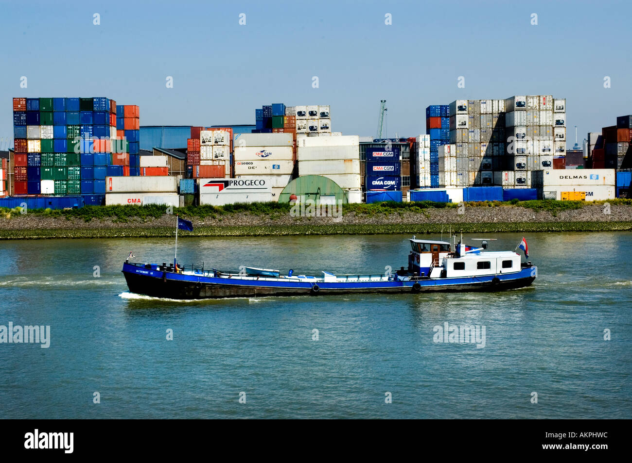 Rotterdam netherlands port harbour dutch holland container containers ...