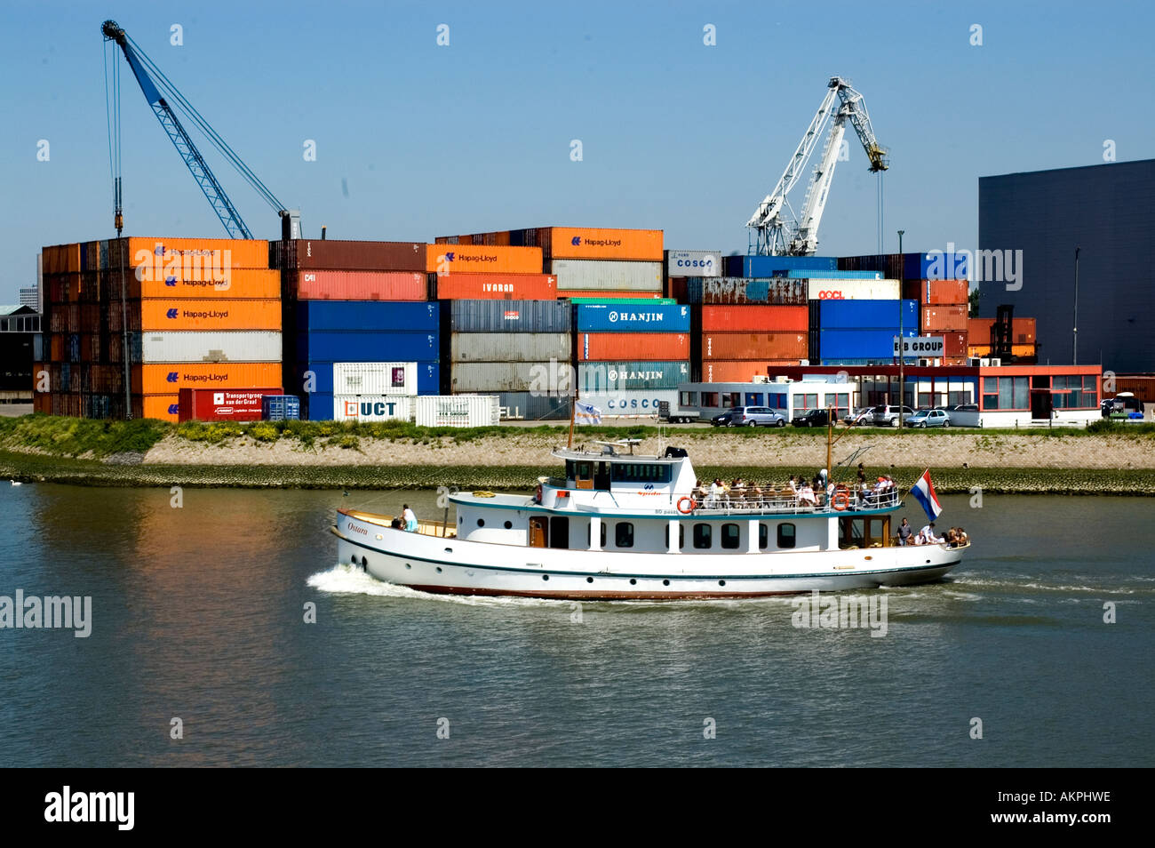 Rotterdam netherlands port harbour dutch holland container containers ...