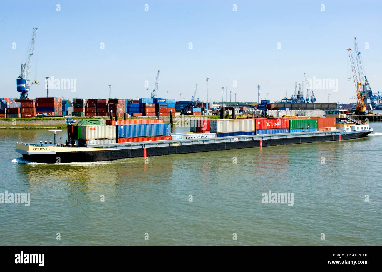 Rotterdam netherlands port harbour dutch holland container containers ...