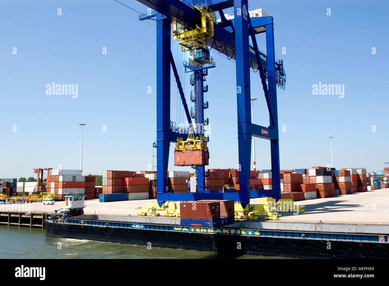 Rotterdam netherlands port harbour dutch holland container containers ...