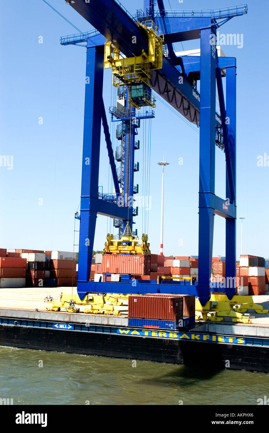 Rotterdam netherlands port harbour dutch holland container containers ...