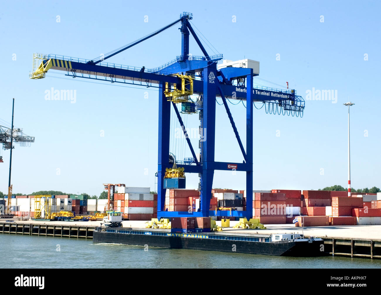 Rotterdam netherlands port harbour dutch holland container containers ...