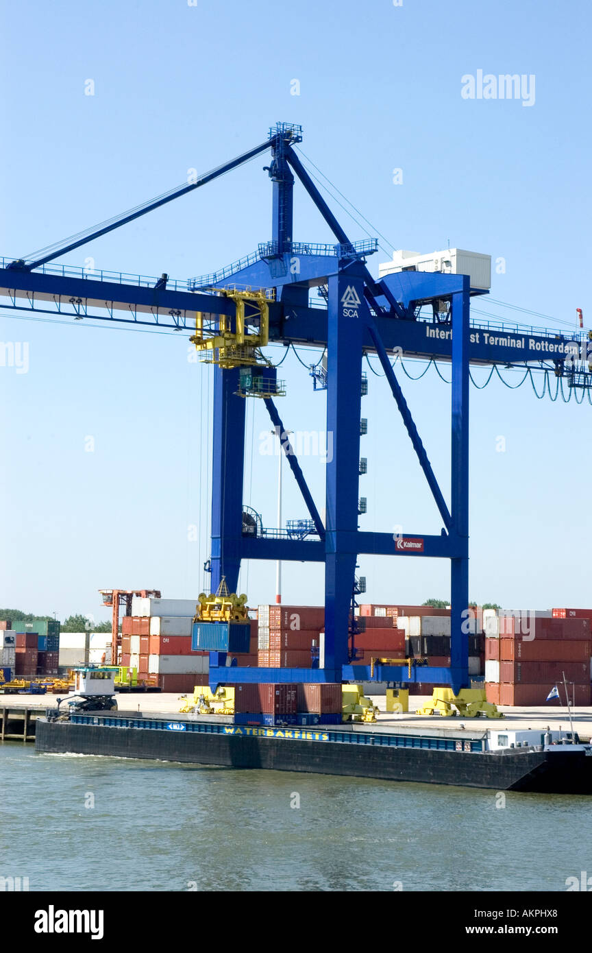 Rotterdam netherlands port harbour dutch holland container containers ...